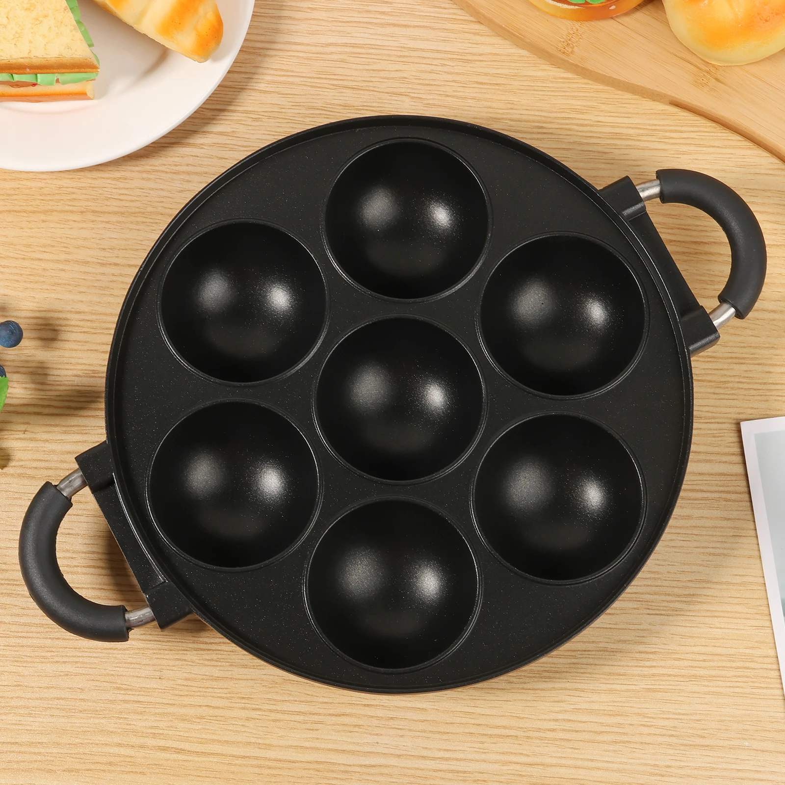 7-hole octopus meatball frying pan baking tray mol... – Grandado
