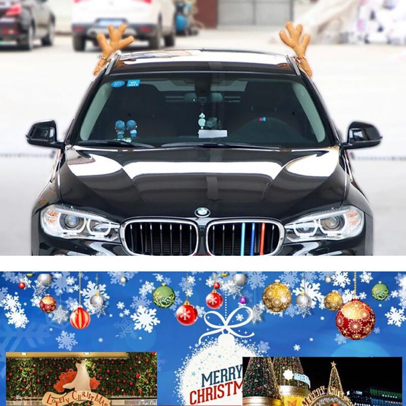 3 Sets Christmas Reindeer Antlers And Red Nose Car... – Grandado