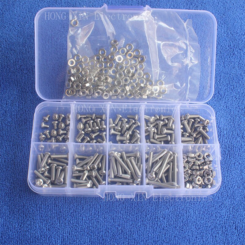 360pcs M3 Metric Phillips Button Head Stainless St Vicedeal