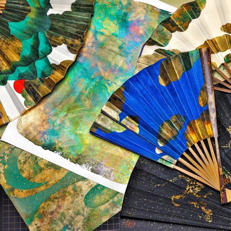 3 Colors Variegated Gold Foil Leaf - Red Green Blu... – Grandado