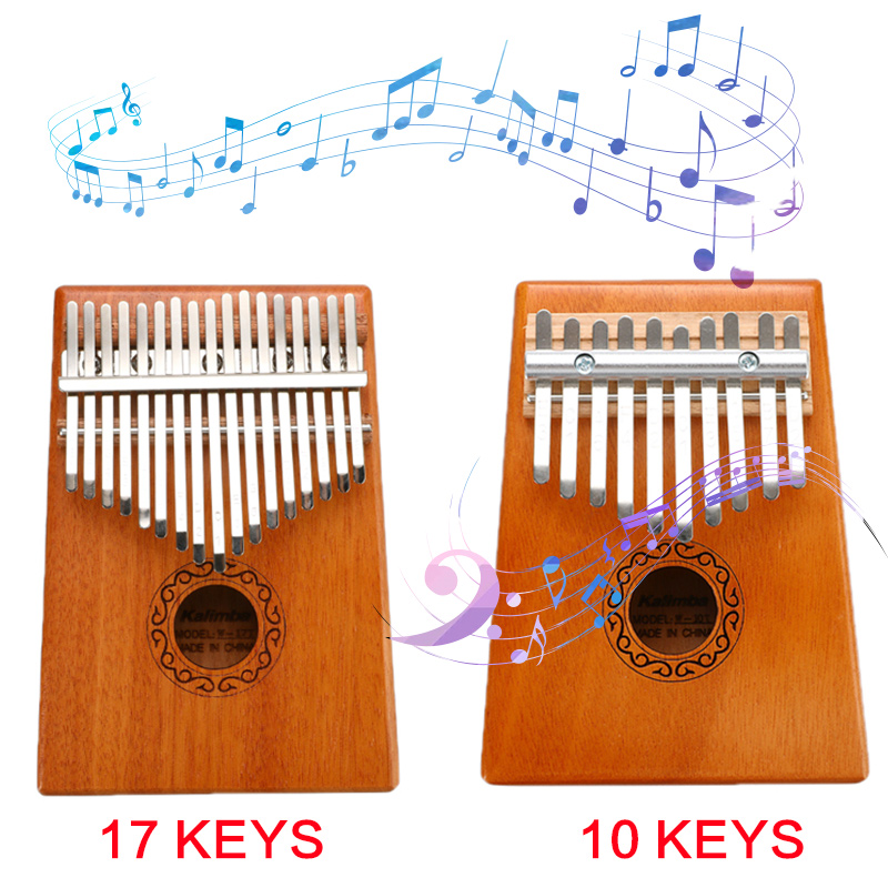 Portable 10/17 Keys Kalimba Thumb Piano Mahogany B... – Grandado