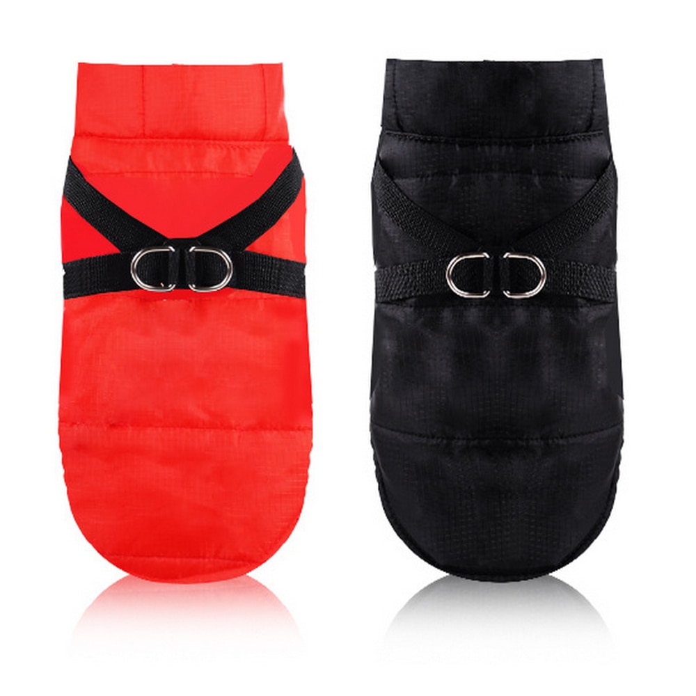 Dog Warm Jacket With Chest Harness Strap Puppy Cos... – Vicedeal