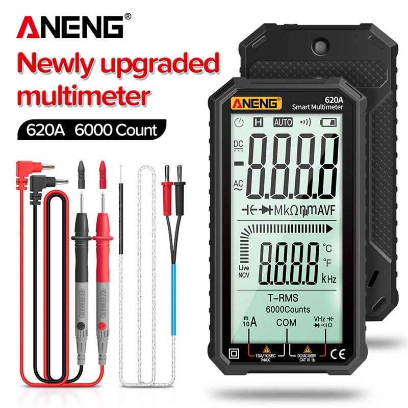 ANENG 620A Digital Multimeter AC/DC Ammeter Volt O... – Grandado