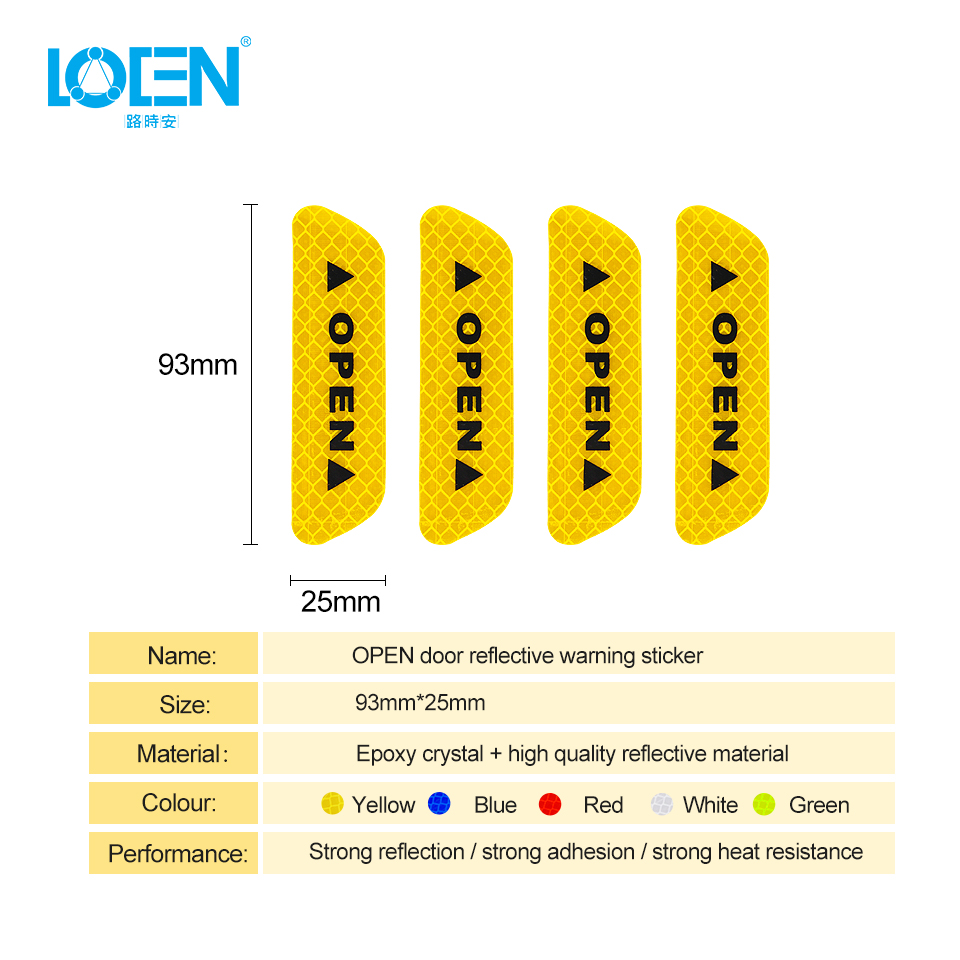 Open Car Reflective Strip Warning Sticker For Bus ... – Vicedeal