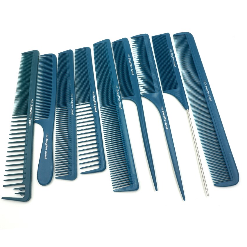 Hair Barber Cutting Comb 9 pcs/lot Blue Color Anti... – Vicedeal