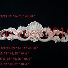 C6 -35.5x7x1cm Wood Carved Long Onlay Applique Unp... – Grandado