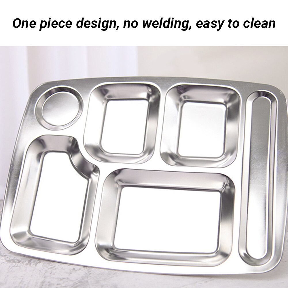 Meal Tray Stainless Steel Divided Dinner Tray Lunc... – Grandado
