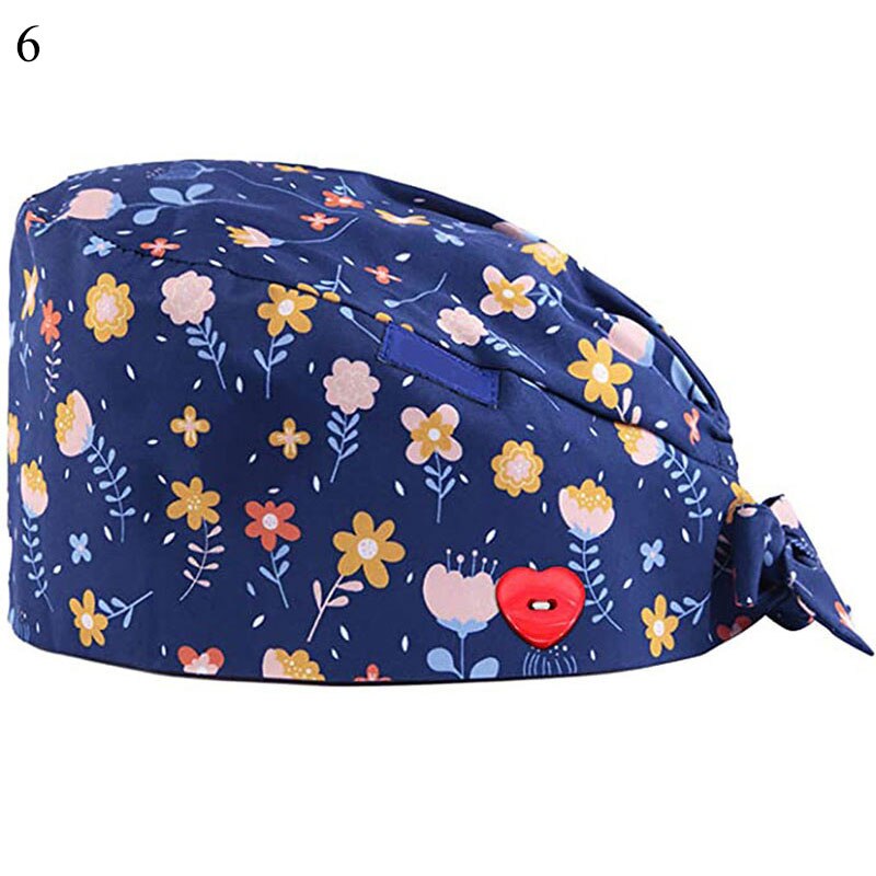 Cartoon Printing Nursing Caps Scrub Cap Scrub Nurs... – Grandado