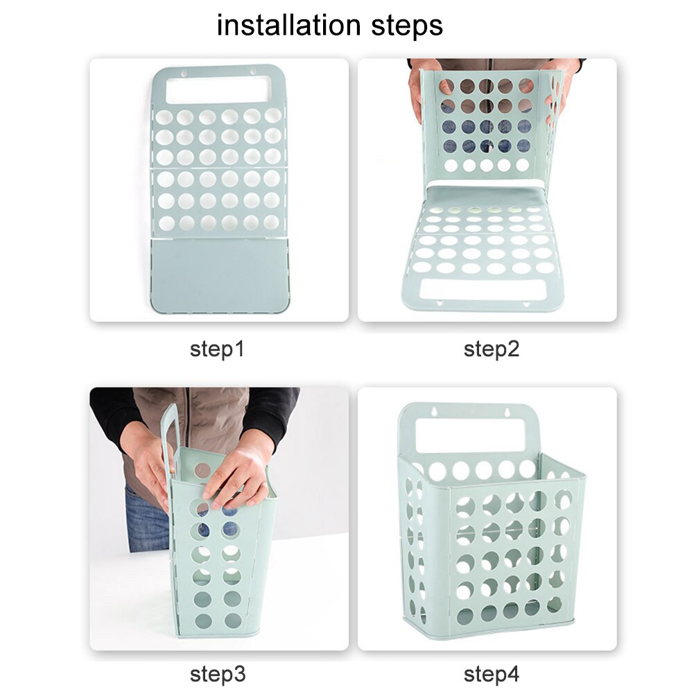 Sundries Laundry Basket Wall Mounted Foldable Orga... – Grandado