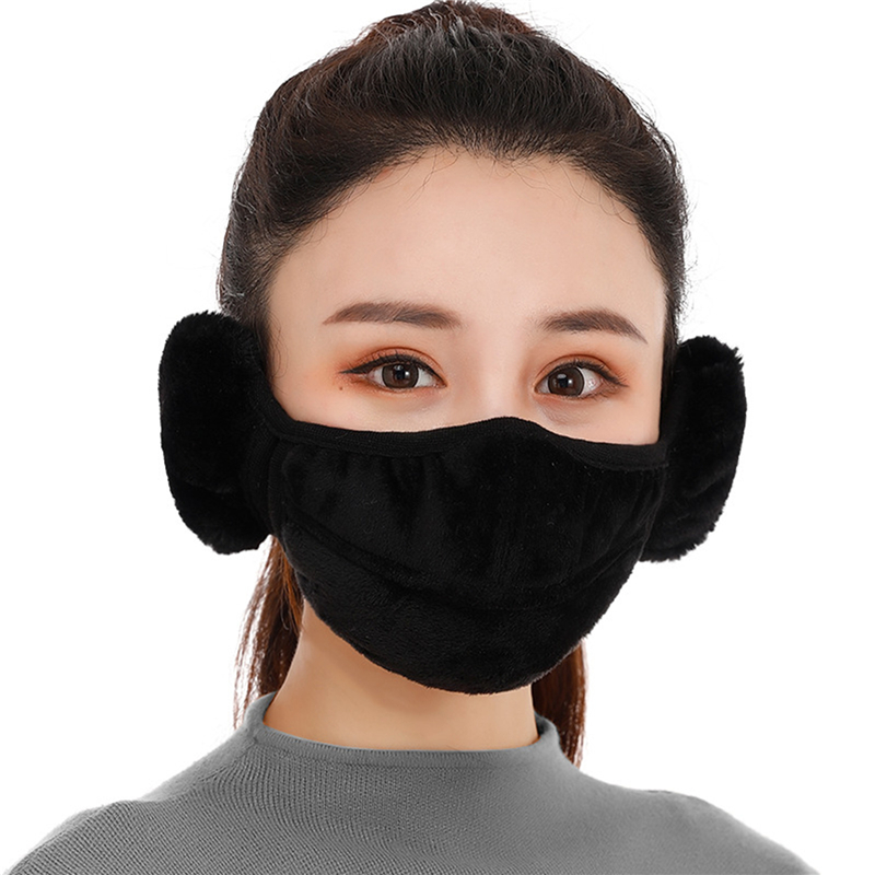 Female Winter Two-In-One Warm Mask Earmuffs Thicke... – Grandado
