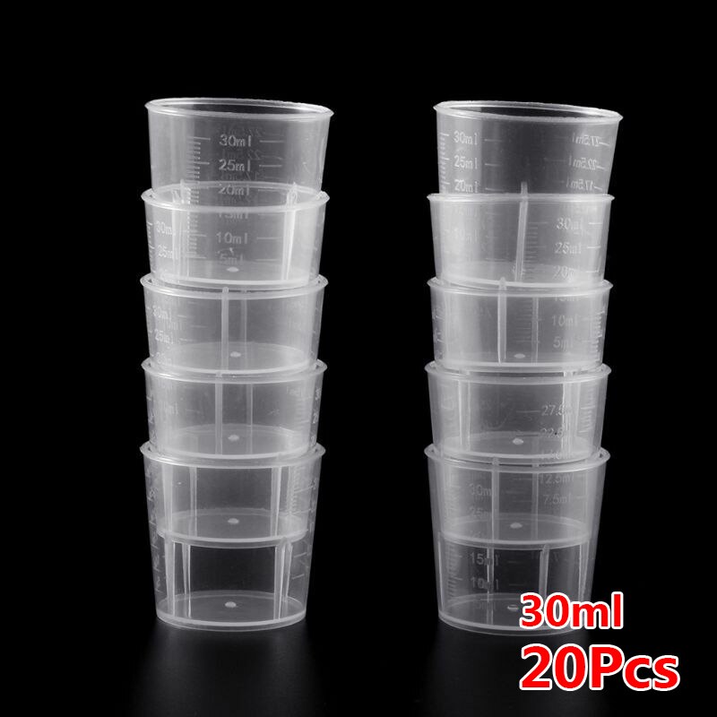 20pcs 15/30/50ml Measure Cups Transparent Plastics... – Grandado