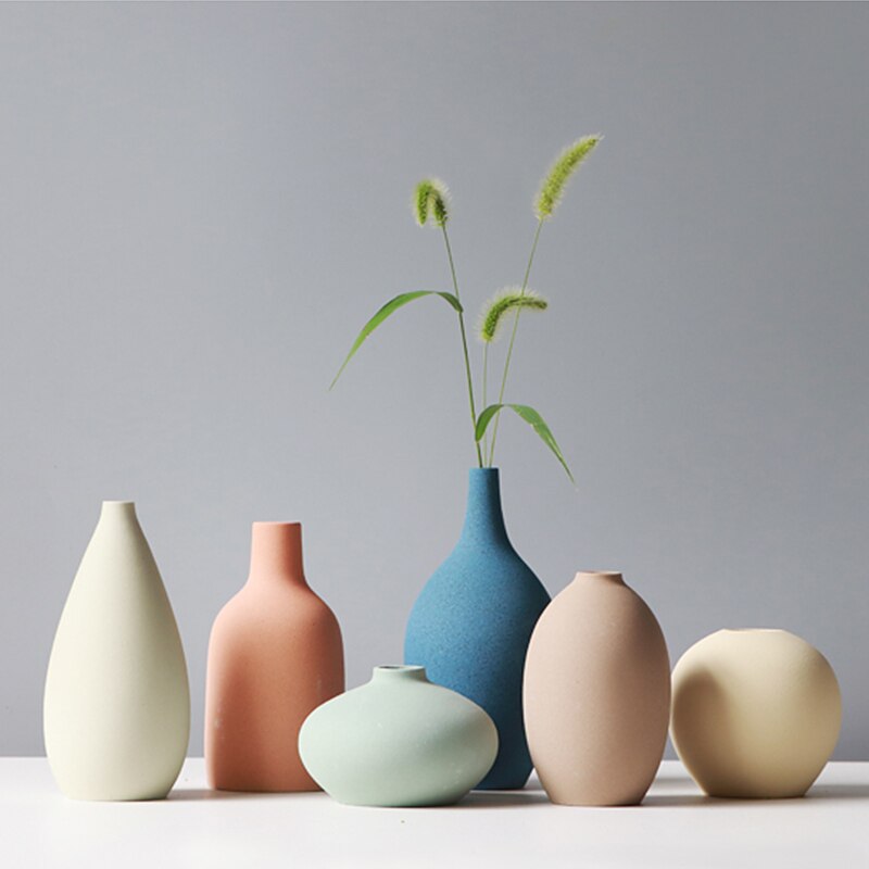 Vase Nordic Morandi Vintage Flower Pot Ceramics Ho... – Vicedeal