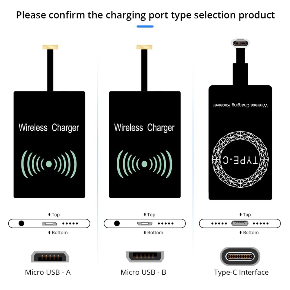 Portable Sticky USB Type-C Qi Wireless Charging Re... – Vicedeal