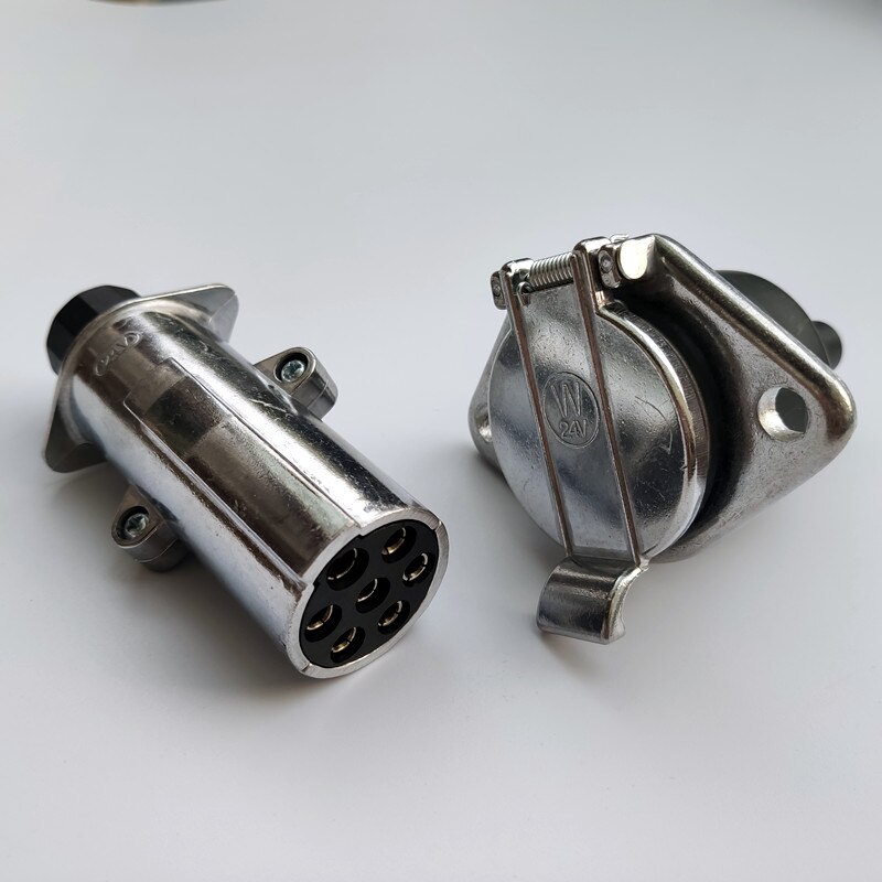 7 Pin 24V Metal Towing Towbar Trailer Truck Plug S... – Vicedeal