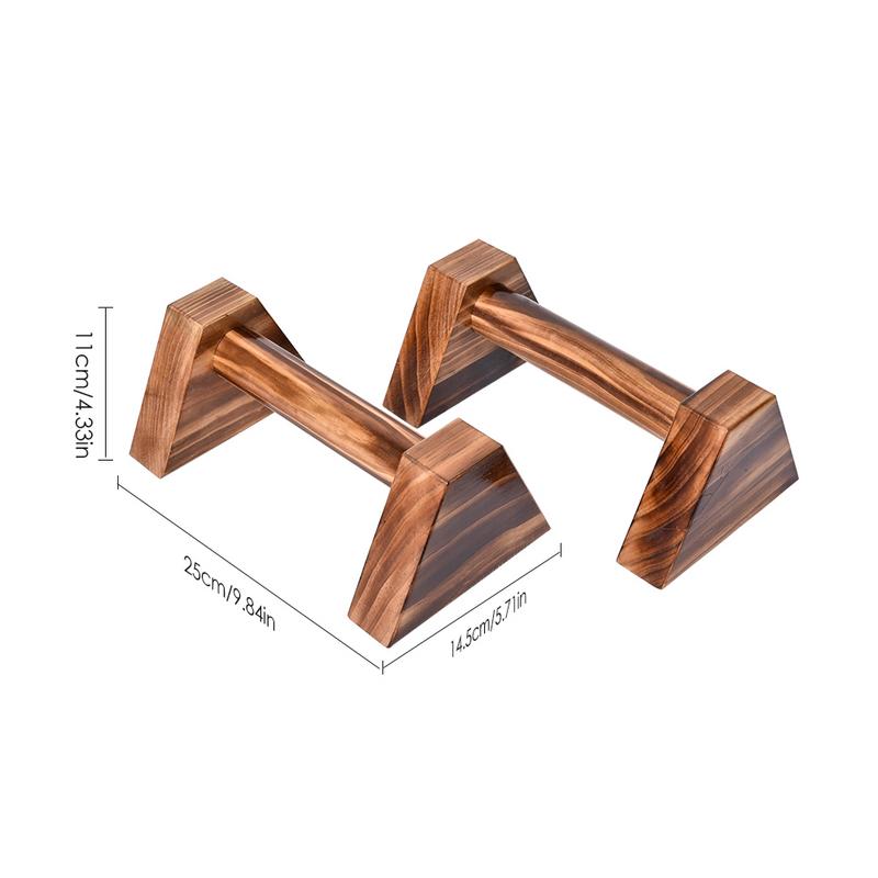 1 Pair Fitness 25/50cm Charcoal Wooden Push-Up Sta... – Grandado