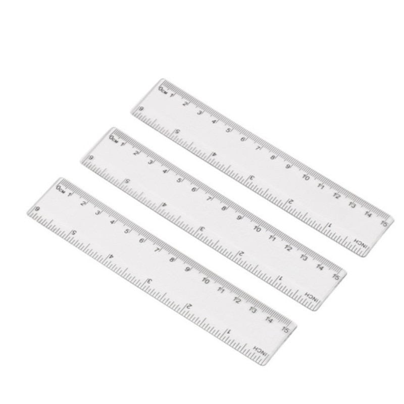 15 Transparent Straight Ruler Students Stationery ... – Grandado