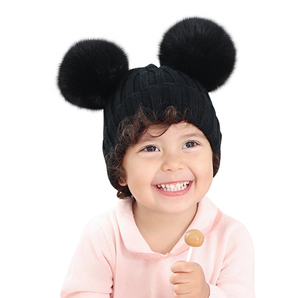 Baby Hut Solide Winter Warme Gewinde Knit Wrap Dop... – Vicedeal