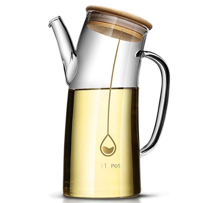 750ML Leak-Proof Glass Oil Can Sauce Bottle Transp... – Grandado