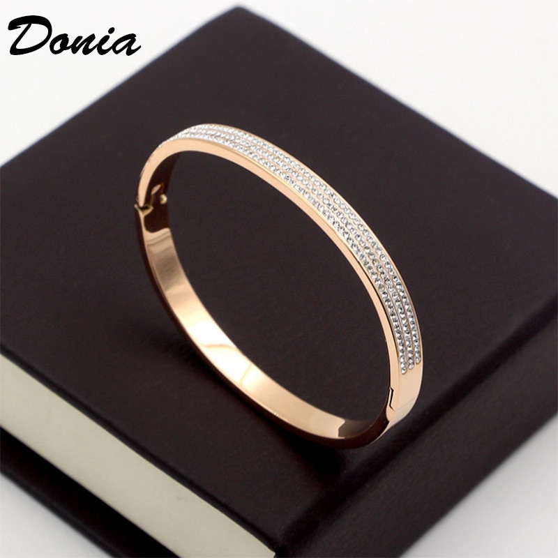 Donia schmuck halbe kreis drei reihen volle Zirkon... – Vicedeal