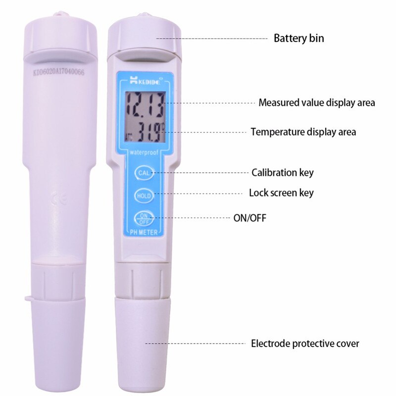 Portable Digital PH Meter Waterproof Water PH Test... – Vicedeal
