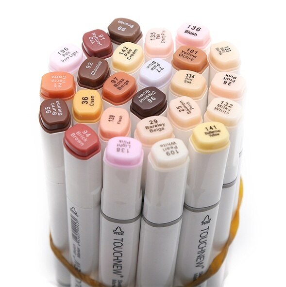 12/24Colors Pen Skin Tone Marker Cool Gray Set Dua... – Grandado