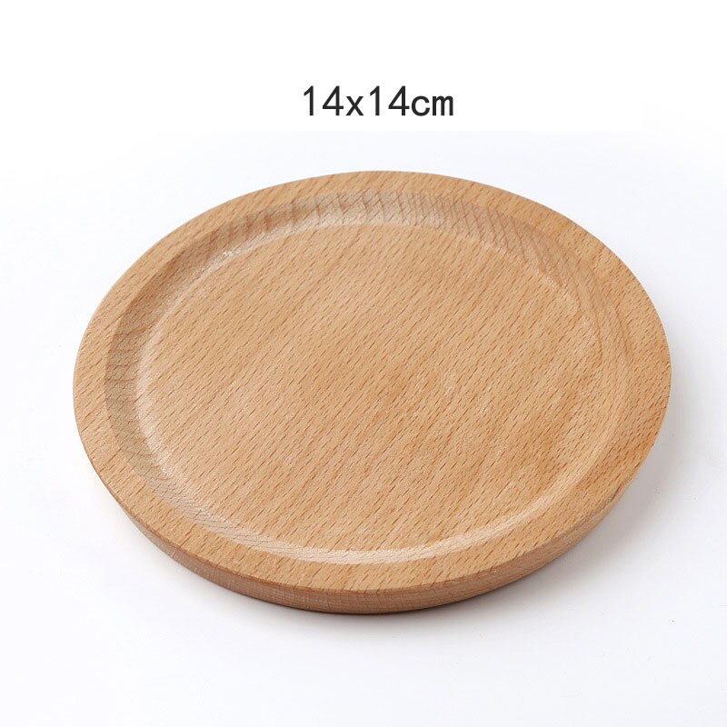 Log Coaster Tray Wooden Small Fruit Plate Rounded ... – Grandado