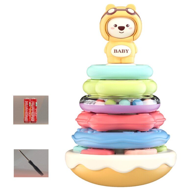 Kids Table Ring Pyramids Rainbow Stacked Cups Set ... – Grandado