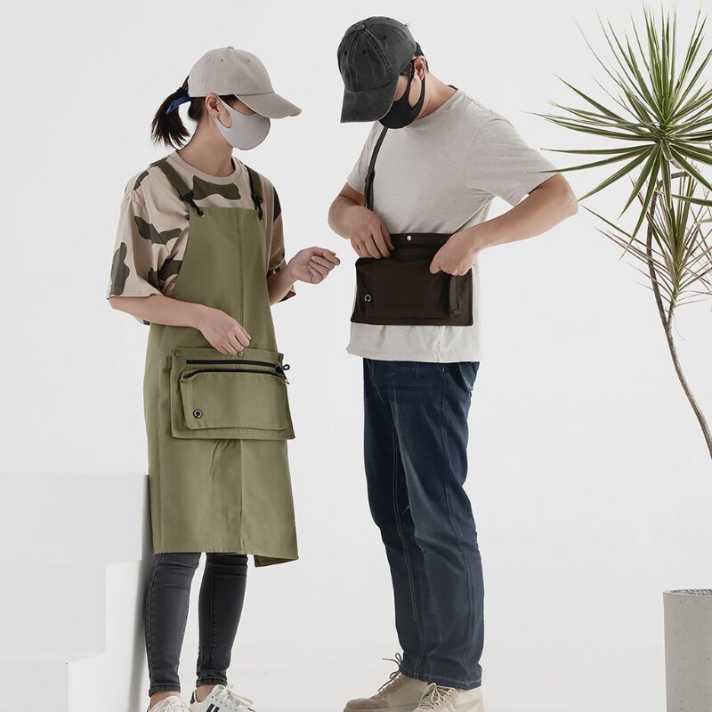 Wear Canvas Waterproof Apron Denim Kitchen Overall... – Vicedeal