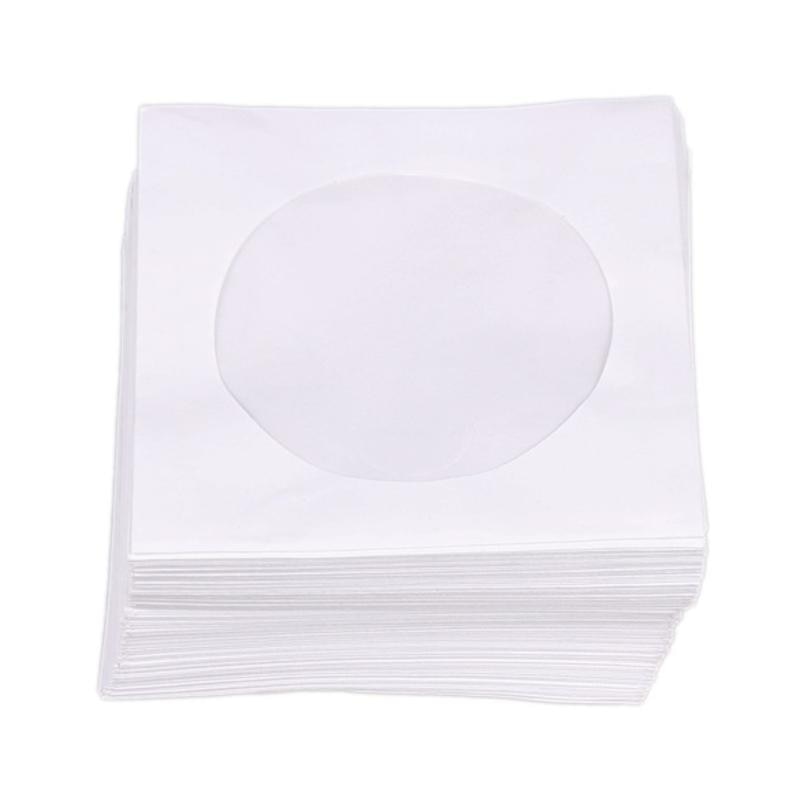 95Pcs Mini Protective White Paper CD DVD Disc Stor... – Grandado