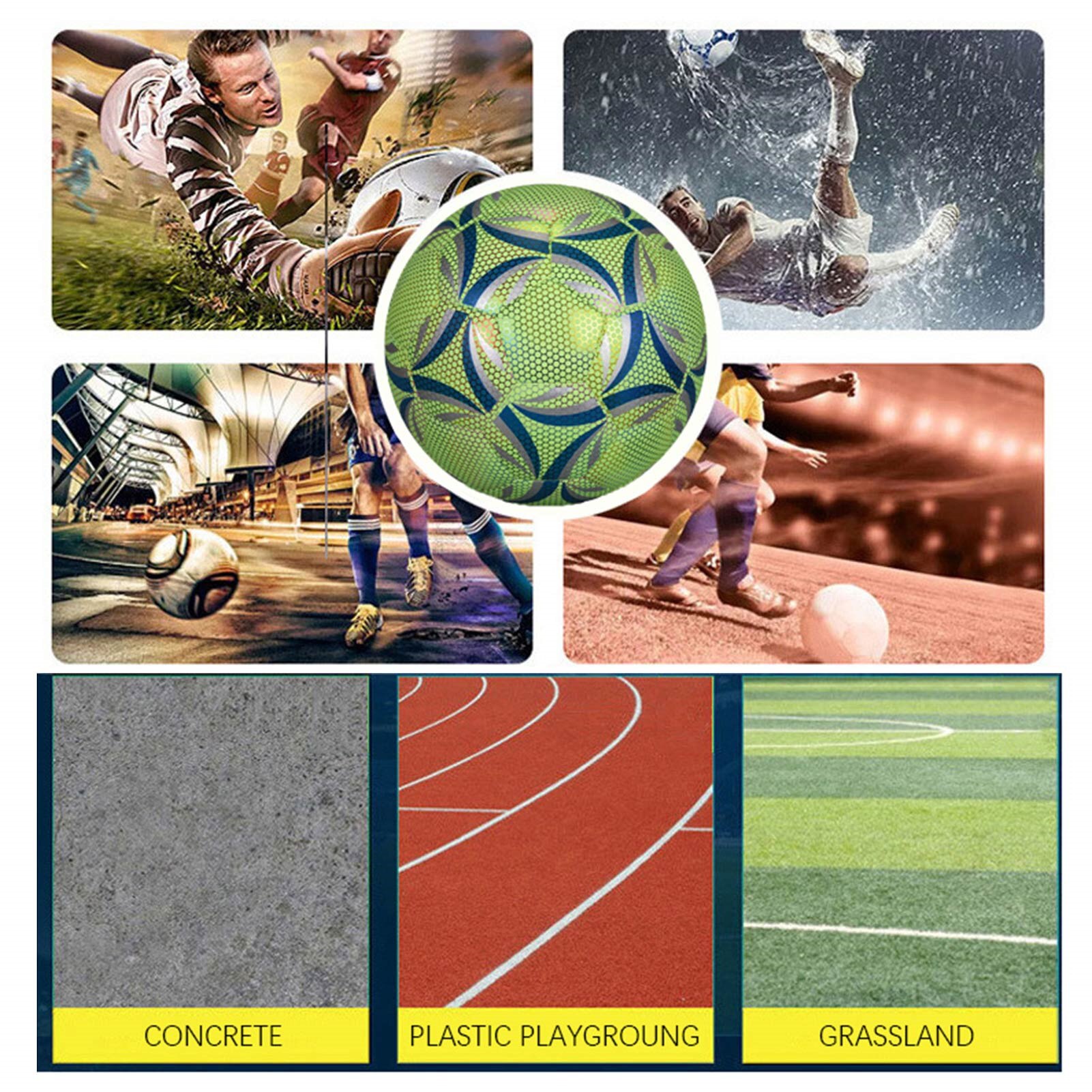 No. 5 No. 4 Reflective Luminous Luminous Football ... – Vicedeal