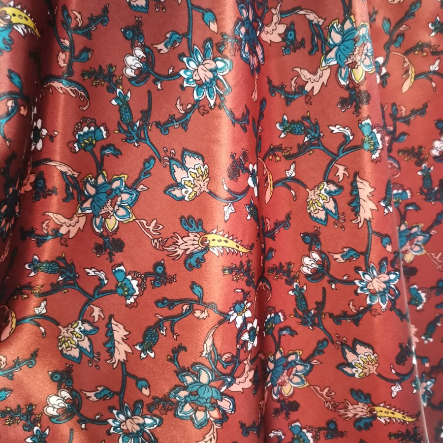 DIY Satin stoff Glänzend Charmeuse paisley Satin S... – Vicedeal