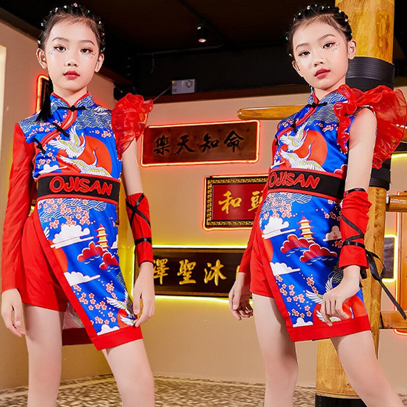 Chinese Style Dance Costume Girls Catwalk Show Wea... – Grandado