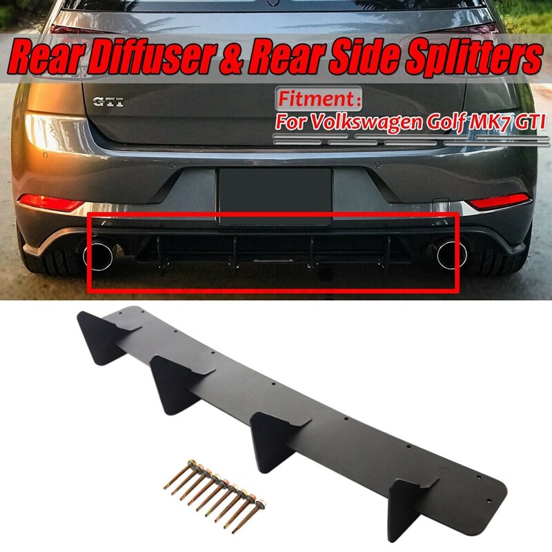 For-GOLF VII 7 MK7 Rear Bumper Lip Diffuser Side S... – Grandado