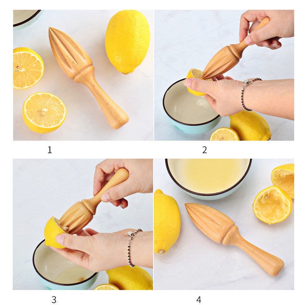 Tien-Hoek Vorm Houten Citruspers Handpers Juicer F... – Grandado