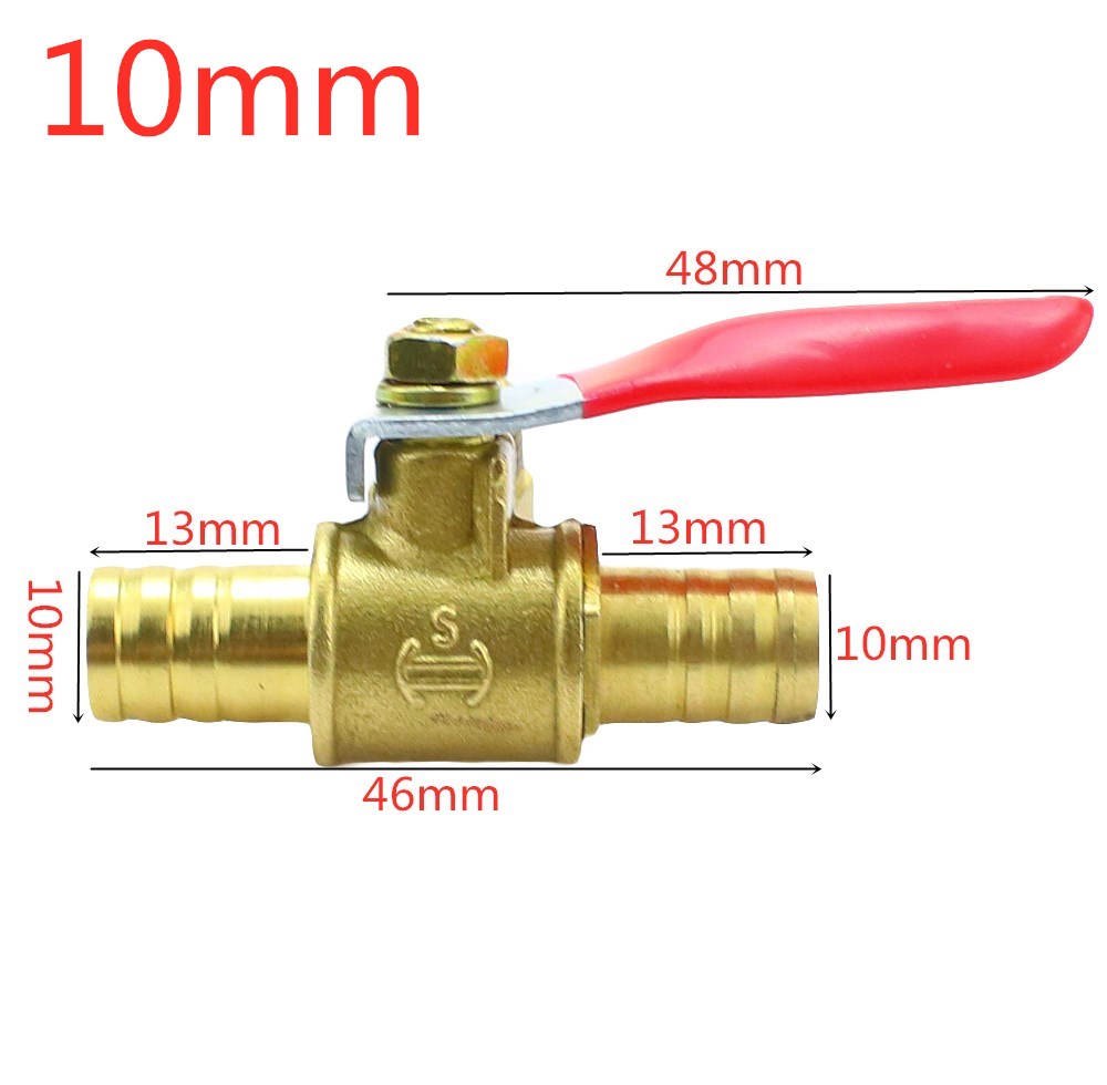 red handle Valve 6mm 8mm 10mm 12mm Hose Barb Inlin... – Grandado
