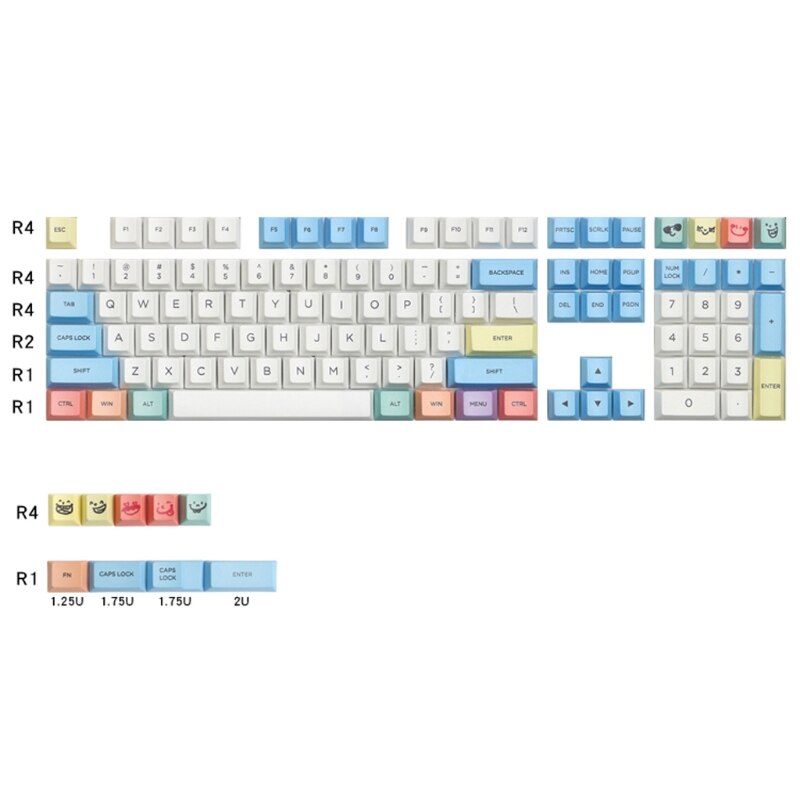 Cherry profile 117 key pbt chalk keycap dye subbed... – Grandado