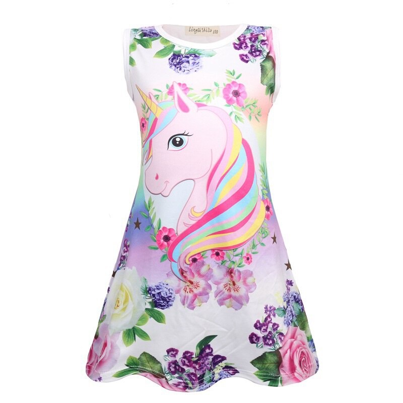 Chivry Summer Little Girls Sleeveless A-line Princ... – Grandado
