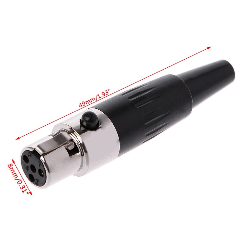 Mini 3PIN/4PIN Female plug Mini XLR Microphone con... – Grandado