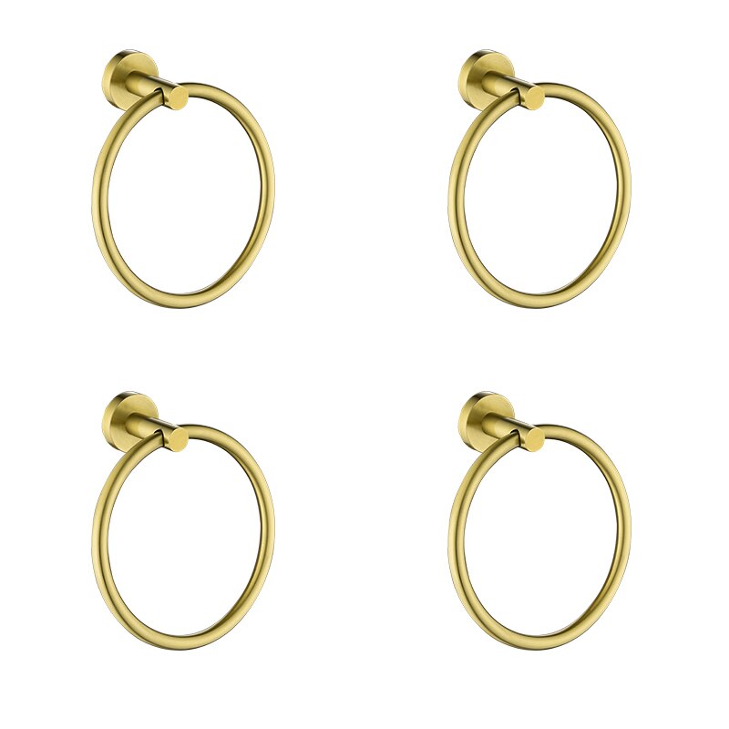 Brushed Gold Bath Towel Ring Holder Hook Gold Brus... – Grandado