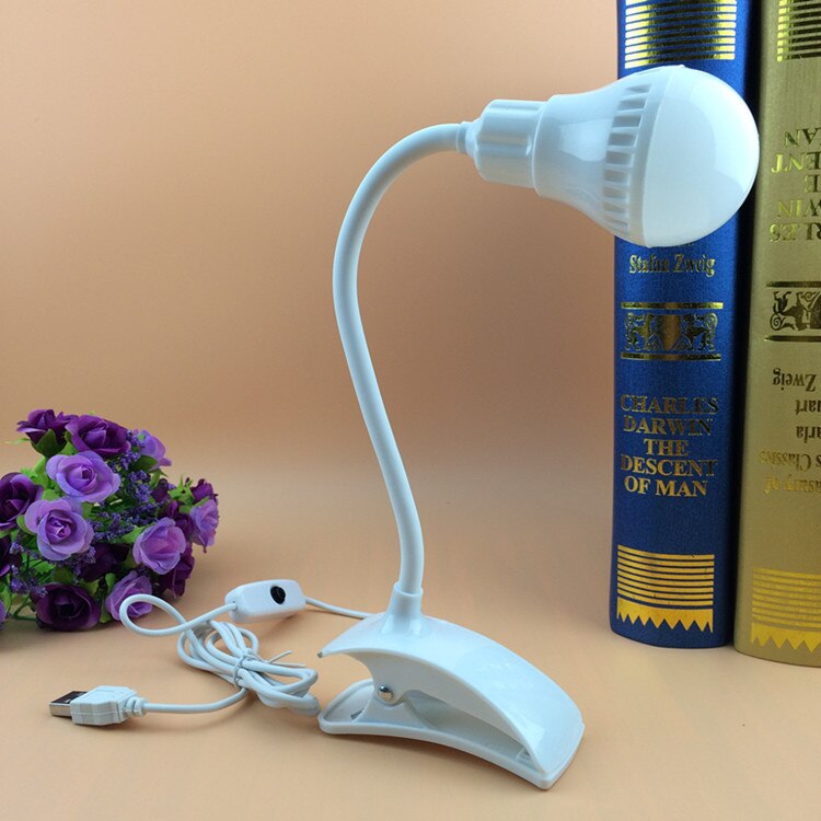 USB LED Clip-On Table Reading Lamp Light Clip Smal... – Grandado