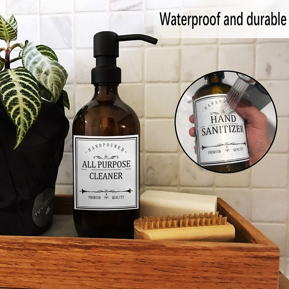 12pcs Waterproof Soap Dispenser Stickers Bottle La... – Grandado