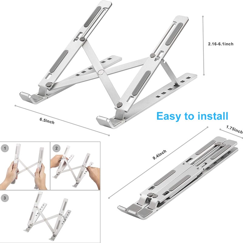 Adjustable Foldable Laptop Stand Portable Notebook... – Grandado