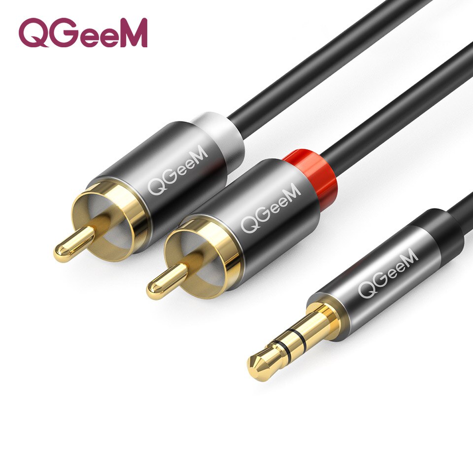 QGeeM RCA Kabel 2RCA 3.5 Audio Kabel RCA 3.5mm Jac... – Grandado