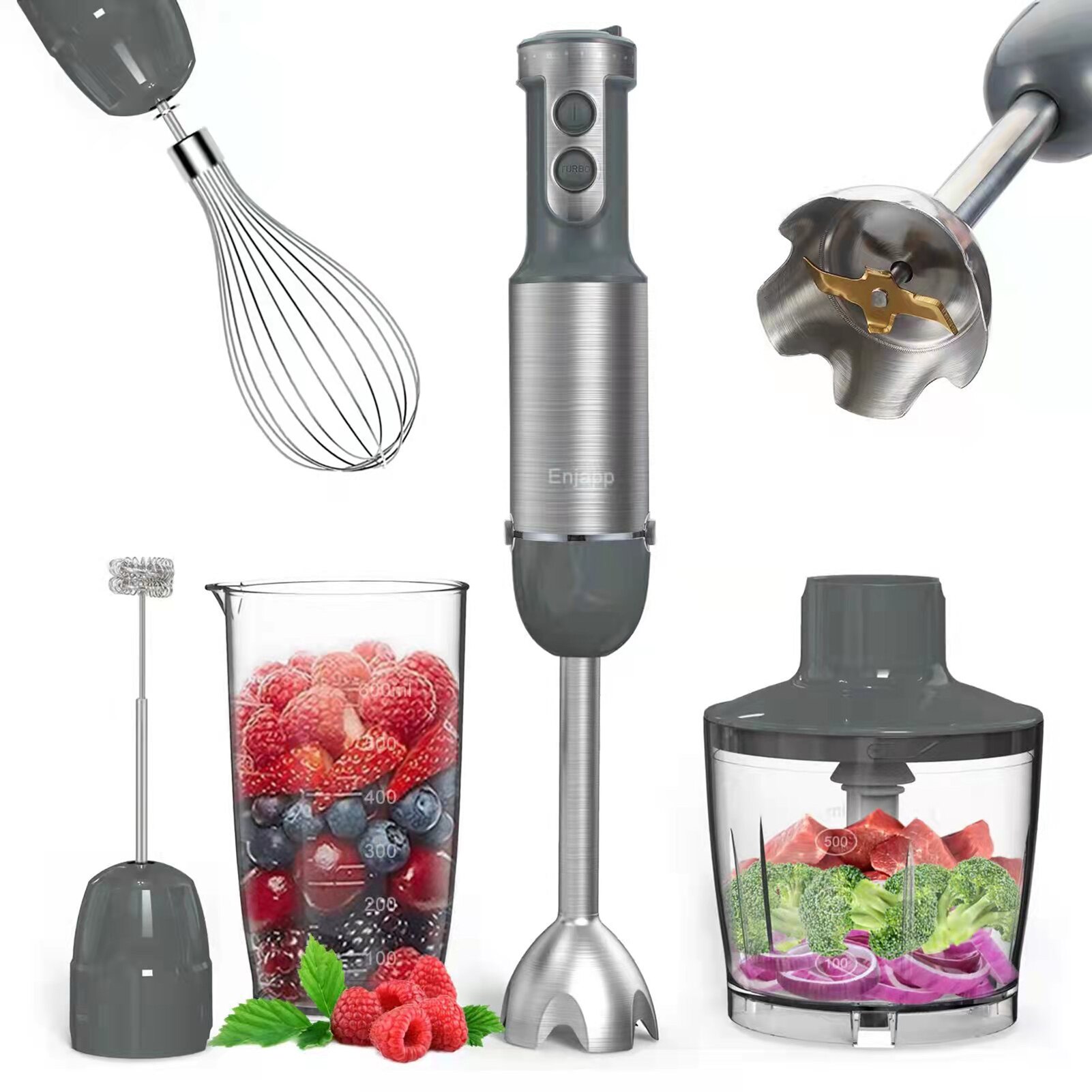 Hand Blender 5-in-1 Multifunctional Handheld Stick... – Grandado