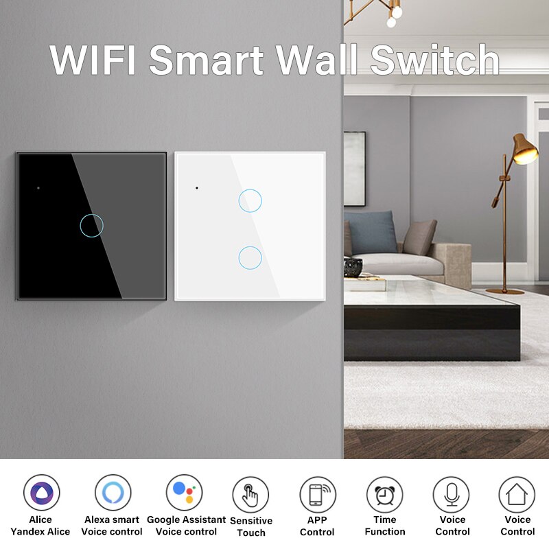Tuya Wifi Smart-Wand Schalter 1/2/3/4 Gang Touch P... – Grandado