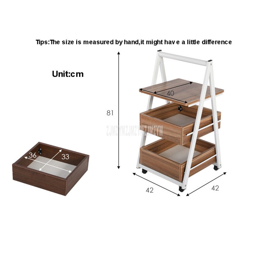 3 Layer Simple Movable Tea Table File Cabinet Leis... – Grandado