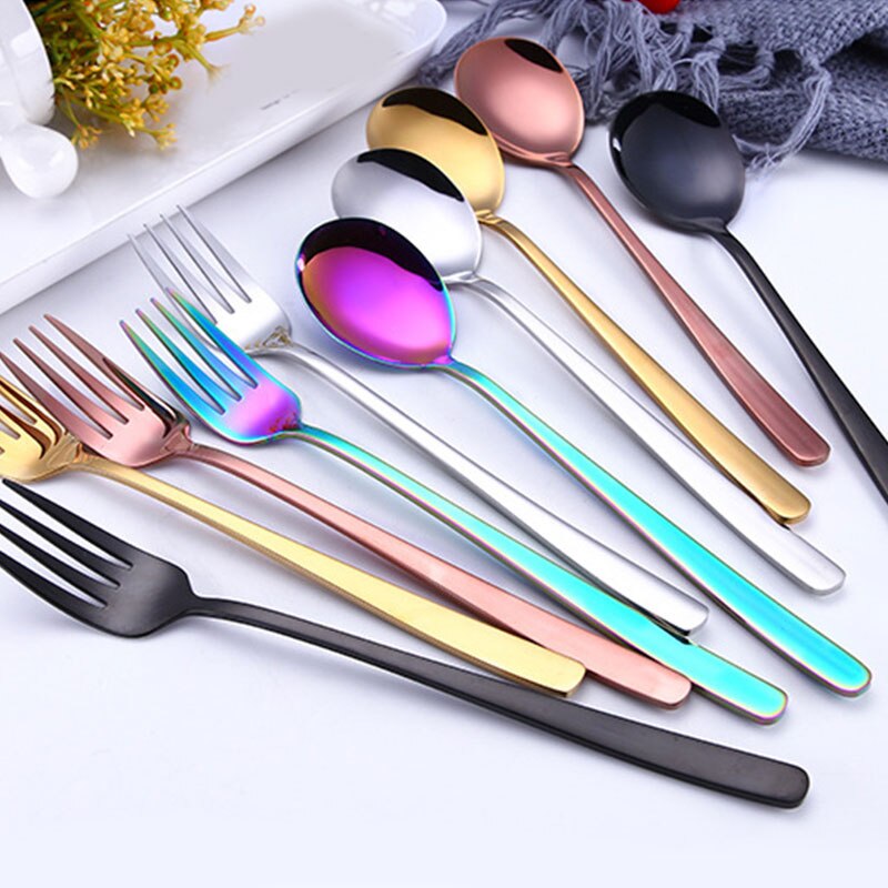 Rainbow Stainless Steel Mirror Tableware Knife For... – Vicedeal