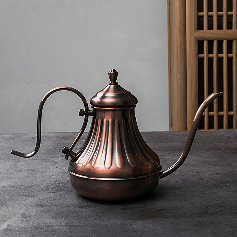 Retro Stainless Steel Tea Coffee Kettle with Therm... – Grandado