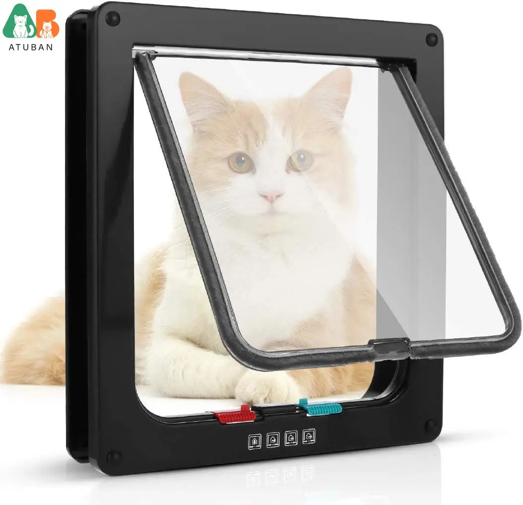 ATUBAN Cat Door Flap,4-Way Locking Cat Flap for In... – Grandado