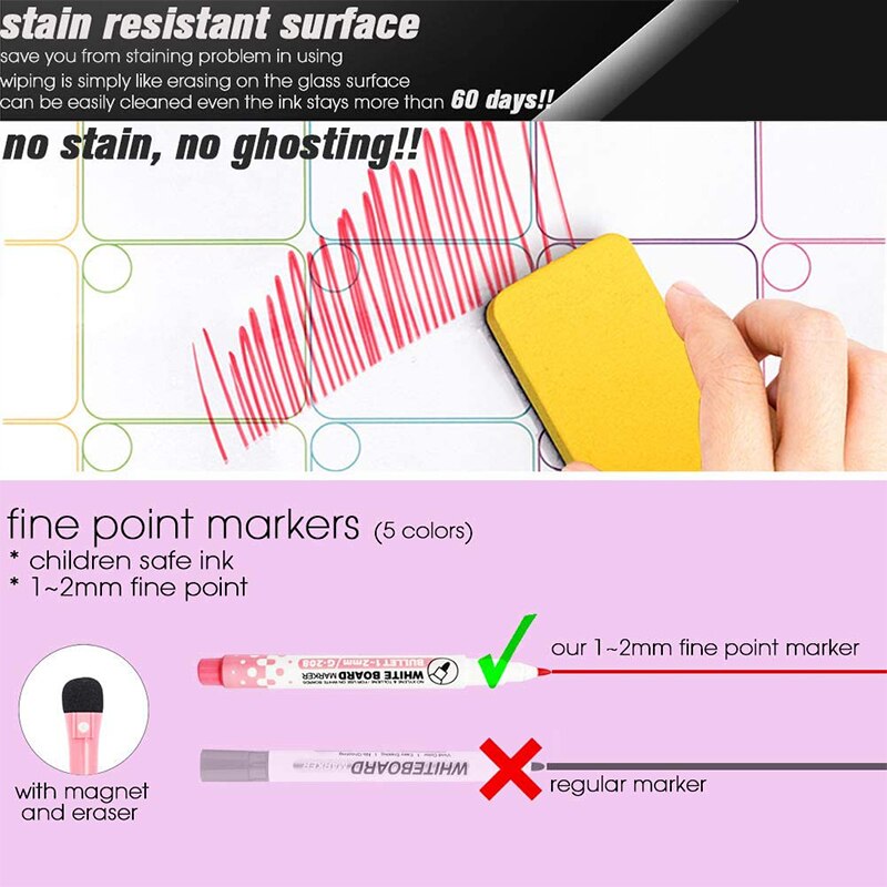 Magnetic Markers White Board Pen Earaser Drawing C... – Grandado